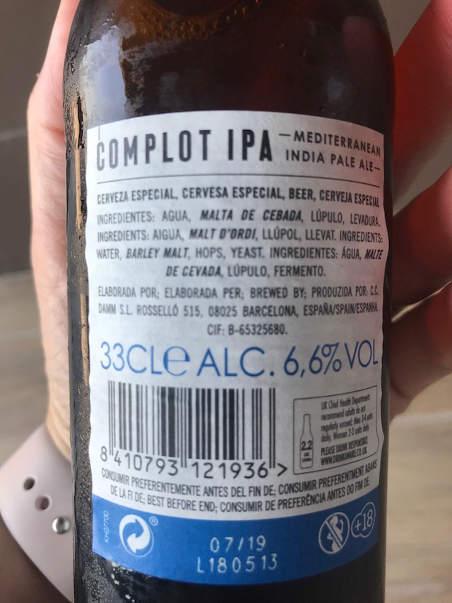 Complot IPA: La rubia de Damm - Amigastronomicas